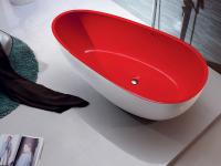 China Acrylic Free Standing Soaking Tub SP1893 Eco Friendly Red Antibacterial for sale