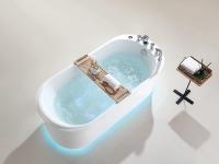 China White Acrylic Free Standing Bathtub Bath SP1028 Comfortable To Sit And Lie for sale
