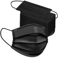 China Medical Grade Black Earloop Hospital 3 Ply Surgical Mask Disposable Protective for sale