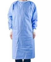 China Non Woven Disposable SMS Surgical Gown 35g With Short Collar for sale