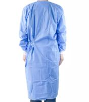 China Non Woven Disposable SMS Surgical Gown 35g With Short Collar for sale