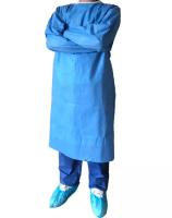 China Trusted Blue Non Woven Surgical Gown SMS Patient Gown for sale