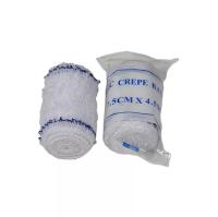 China Professional 80% Cotton 20% Spandex Elastic Crepe Bandage With Blue Line for sale