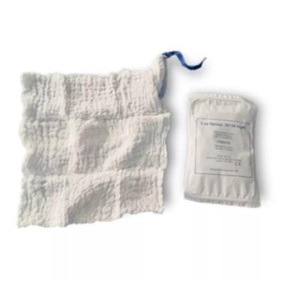 China Hospital Plain Sterile Medical Lap Sponge Gauze Pad 12ply for sale