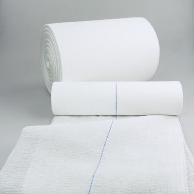 China Absorbent Zigzag Medical Gauze Roll Raw Material Bleached Comber for sale