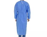 China Waterproof Nonwoven SMS Disposable Gown With Knitted Cuff for sale