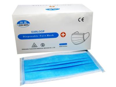 China Disposable Medical Face Mask With Earloops 50 Pack EN14683 Tested for sale