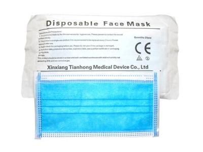 China Three Ply Disposable Medical Face Mask  , Non Woven BFE99% Surgical Mask for sale