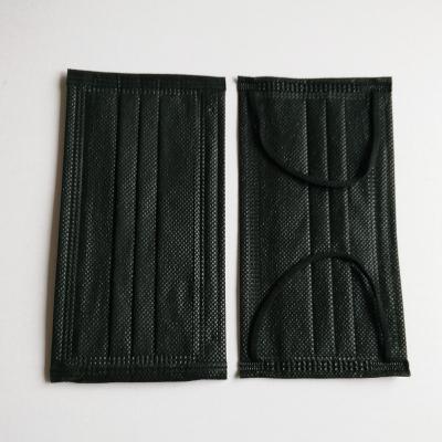 China Non Woven Fashion Black CE FDA 17.5*9.5 Medical Face Mask for sale