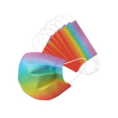 China CE Disposable 3 Layer Earloop Face Mask Multicolored For Teenagers for sale