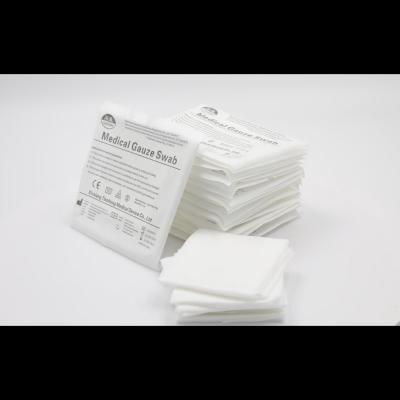 China Non Sterile 10*10cm Surgical Swabs Gauze 8 Ply 12 Ply X Ray Disposable for sale