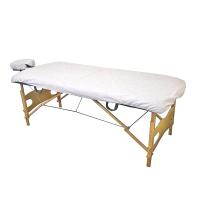 China Customized 180x80cm Disposable Massage Bed Sheet Cover With Face Hole for sale