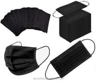 China Dust Nose Head Loop Type IIR Black 3Ply Face Mask ASTM Level 4 Protective Masks for sale
