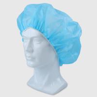 China Disposable Non Woven Bouffant Round Cap For Lab And Surgical Spa Shower Cap for sale