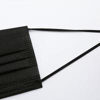 China Black Disposable Trilayer Surgical Chins Masks Protective With EU Standards for sale