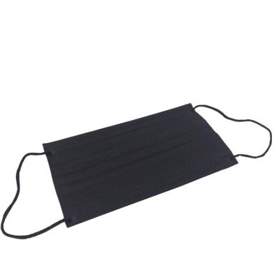 China Dental Black Face Mask TYPE IIR EN14683 Safety Non Woven 3 Plys Black Dust Masks for sale