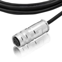 China Female M16 8 Pin Connector Straight Metal Screw Assembly IP67 for sale