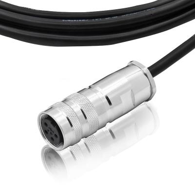 China Female M16 8 Pin Connector Straight Metal Screw Assembly IP67 for sale