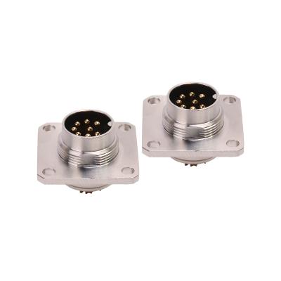 China M16 8 Pin AISG Waterproof Connector Solder Locking IP67 60V 7A for Automotive for sale