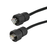 China Straight / Right Angle IP67 RJ45 Connector CAT5E CAT6A Two Standard for sale