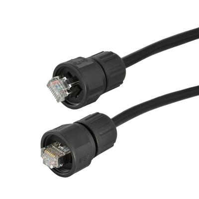 China Straight / Right Angle IP67 RJ45 Connector CAT5E CAT6A Two Standard for sale