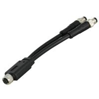 China M12 Y Splitter Cable Connector IP68 3-12 Pins Female Male Waterproof Sensor Connector for sale