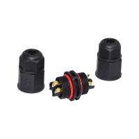 China High Current Waterproof LED Connector L20 2 3 4 Pin T Type Straight Screw Field Assembly IP68 30A for sale
