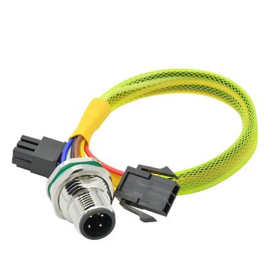 China CuZn TPU M12 Panel Mount Connector IP68 4A 250V A B D Code 3-17 Pin for sale