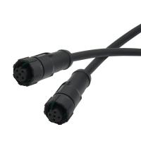 China M12 Waterproof Connector Female Overmolded 3-8 Pin Black Cable Connector IP67 for sale