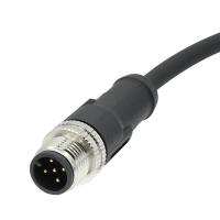 China A Coding 5 Pin Male Straight Waterproof Outdoor Connector Molded Cable M12 Sensor Connector for sale