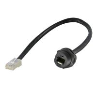 China RJ45 Waterproof Cable Connector 8P8C Male to Female Screw Lock IP68 Cat5e Cat6a for sale