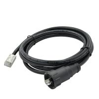 China Screw Lock RJ45 Watertight Ethernet Connector Outdoor Straight Molded Cable CAT6a 8P8C for sale