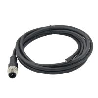 China Waterproof M12 3 Pin Connector Straight Plug Sensor Cable IP67 IEC Standard Custom Length for sale