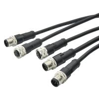 China M12 Waterproof Cable Connector A B D X Code 3 - 17 Pin Solder / Screw Locking for sale