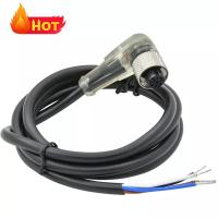 China Rigoal 90 Degree M12 Waterproof Connector 4 Pin A Code LED Transparent Female Wire for sale