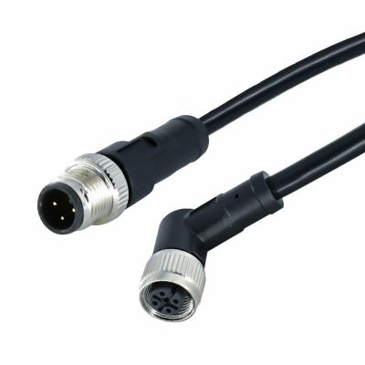China M12 3 Pin Female Male Straight Angle Waterproof Connector A Coded IP68 for sale