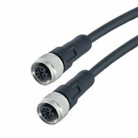 China M12 Waterproof Circular Connector A Code 3 4 5 Pins Sensor Connector Molded Cable IP67 for sale