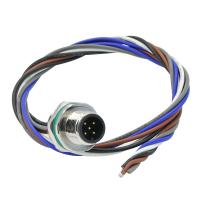 China Sensor Screw Jack 5 Positions M12 Waterproof Receptacle Panel Mount M12 Wire Connector for sale