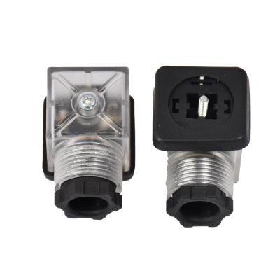 China Field Wirable Solenoid Valve Connector 10A 250V LED DIN 43650 IP65 for sale
