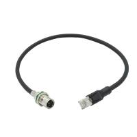 China Shielded Network Waterproof Ethernet Cable Connector M12 To Rj45 Connector for sale