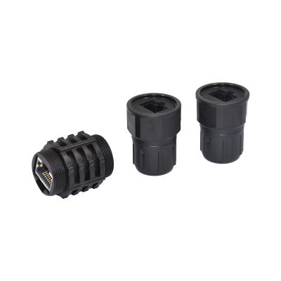 China Waterproof RJ45 8P8C Ethernet Connector Set - IP67/IP68 Rated for Cat5e/Cat6a Industrial Networks for sale