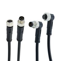 China M12 Connector Waterproof Overmolded Cable Connectors IP67 3-17 Pins A B C D X Coding for sale