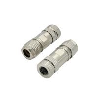 China Industrial M12 X Code Connector 8 Pin Metal Cable Plug and Socket IP67 for sale
