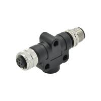 China IP68 M12 T Type Waterproof Connector 5Pin Male to Female A Code Adapter for sale