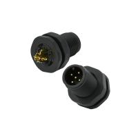 China A Code M12 Waterproof Female Connector 5 Pin Plastic Panel Mount With Wire for sale