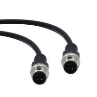 China Customizable IP68 M12 Waterproof Connector 3 Position Male Female Outdoor Electrical Cable for sale