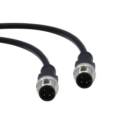 China Customizable IP68 M12 Waterproof Connector 3 Position Male Female Outdoor Electrical Cable for sale