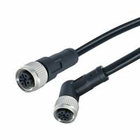 China UV Protection M12 Overmolded Cable Connector A Coded 3 Pin Male Female IP68 for sale