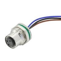 China M12 Panel Mount 3 4 Pin Male Female Rear Front Lock Wire Socket M12 Jack Connector for sale