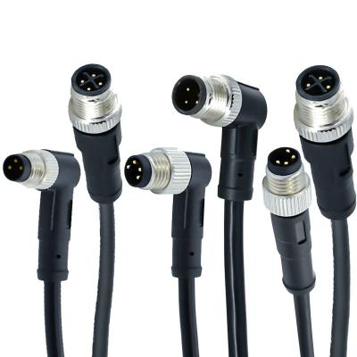 China M12 Connector 3-17 Pin Male Female PUR Sensor Cable IP67 Waterproof for sale